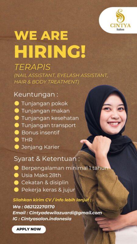 Lowongan Kerja Terapis di Cintya Salon - LokerJogja.ID