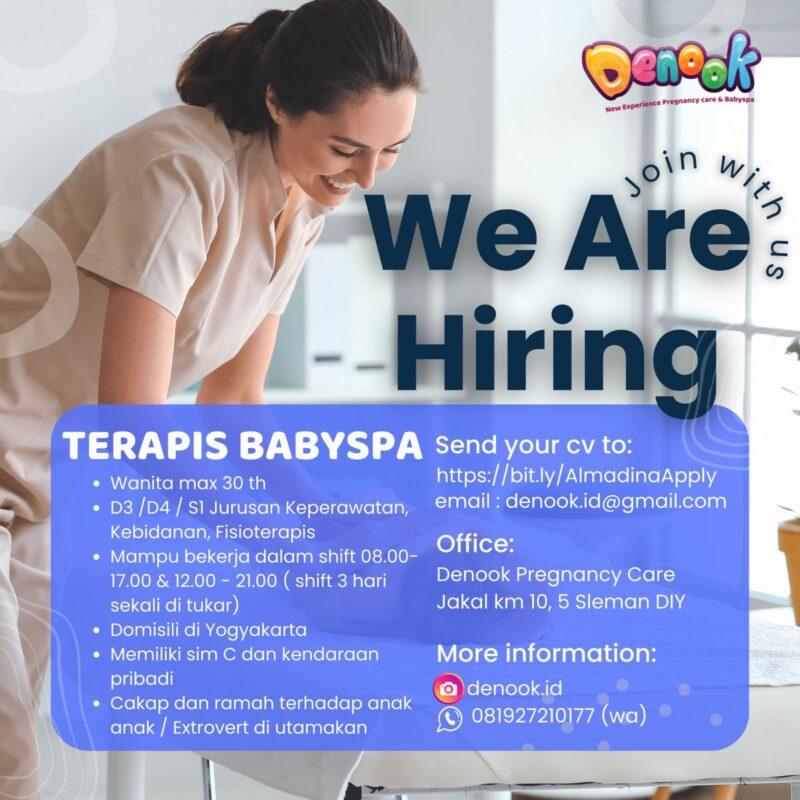 Lowongan Kerja Terapis Babyspa di Denook - LokerJogja.ID