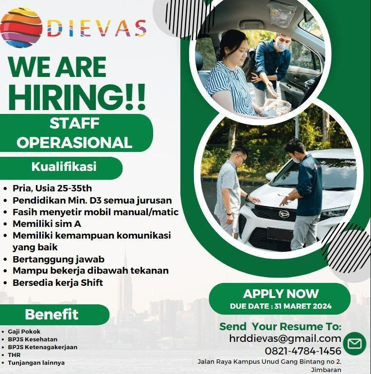 Lowongan Kerja Staff Operasional di Dievas Travel Bali - LokerJogja.ID