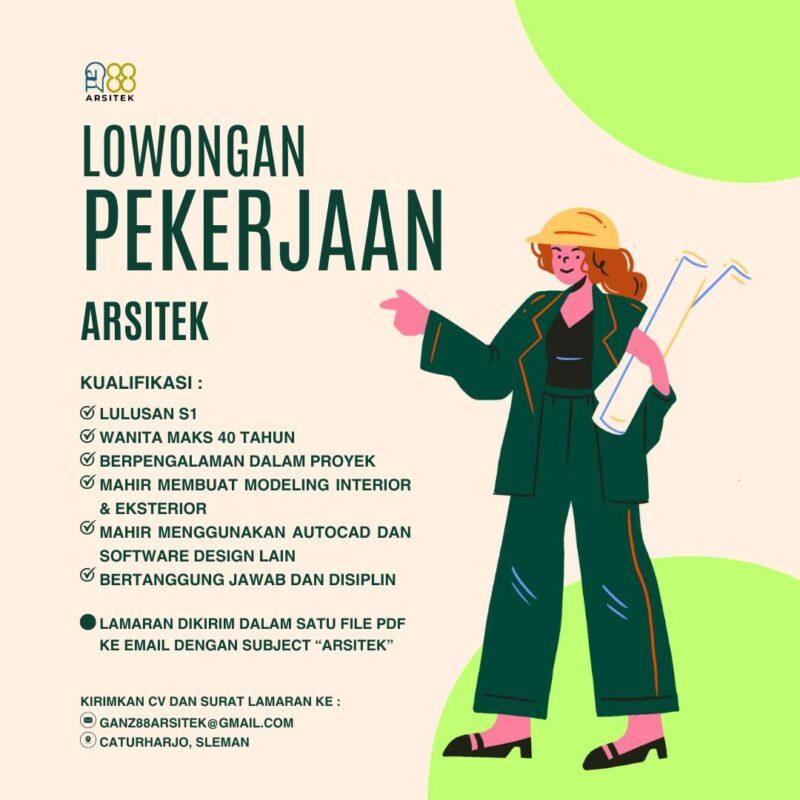 Lowongan Kerja Arsitek - Marketing Comunication di Ganz88 Arsitek - LokerJogja.ID