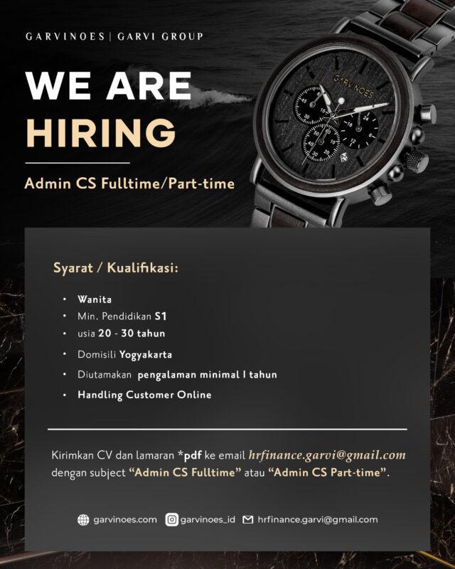 Lowongan Kerja Admin/Customer Service Online di Garvi Group - LokerJogja.ID