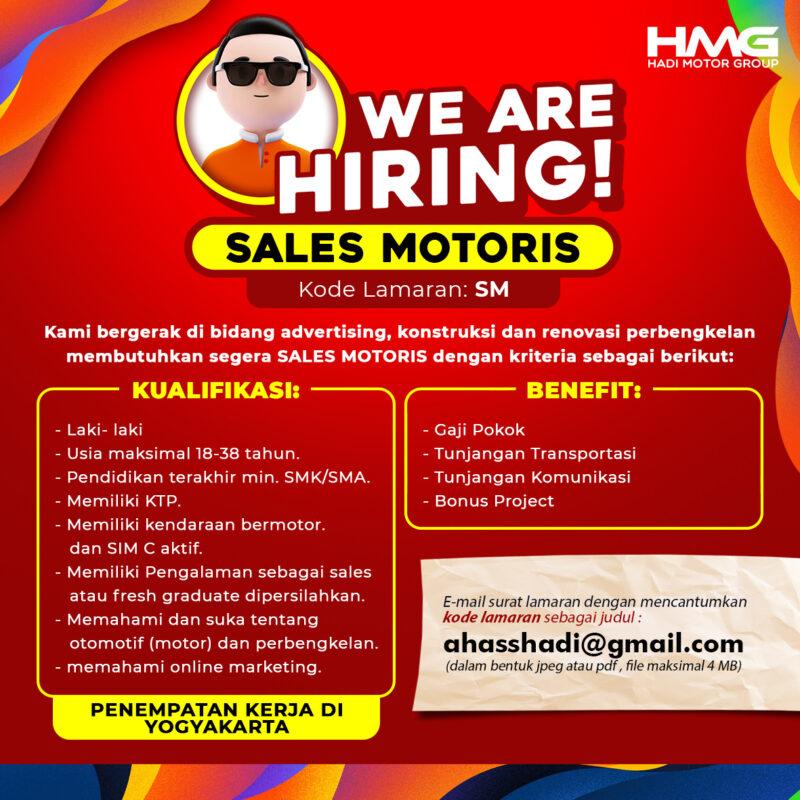 Lowongan Kerja Sales Motoris di Hadi Motor Group - LokerJogja.ID