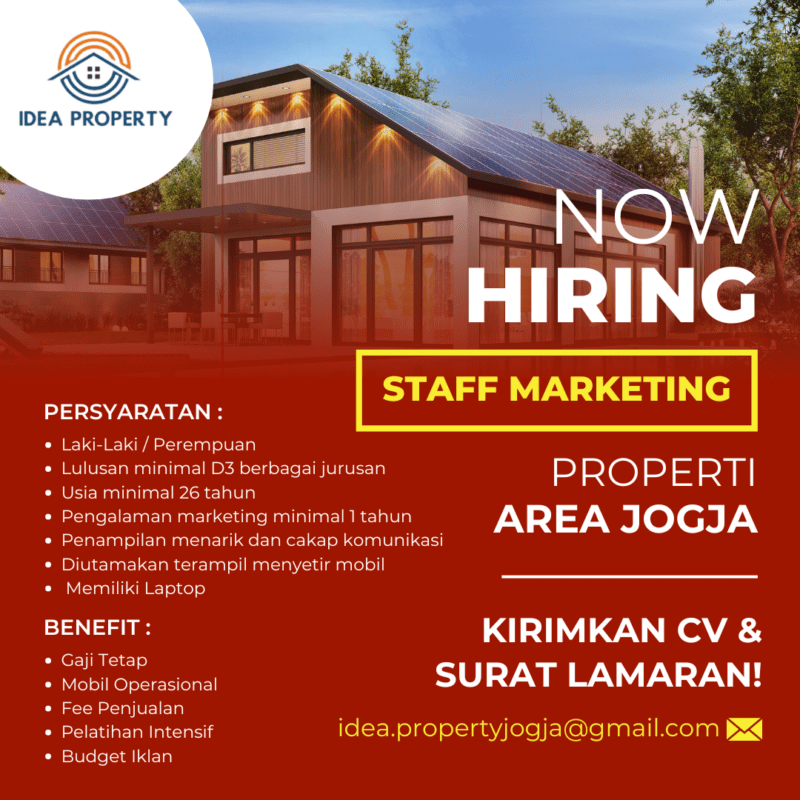 Lowongan Kerja Staff Marketing di Idea Property - LokerJogja.ID