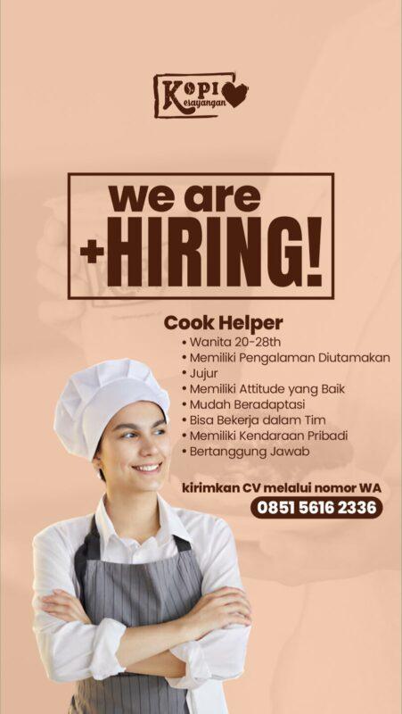 Lowongan Kerja Cook Helper di Kopi Kesayangan - LokerJogja.ID