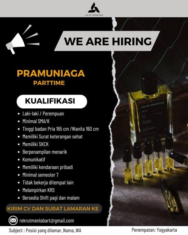 Lowongan Kerja Pramuniaga di Lab Art Aromatique x Urban Perfume Point - LokerJogja.ID