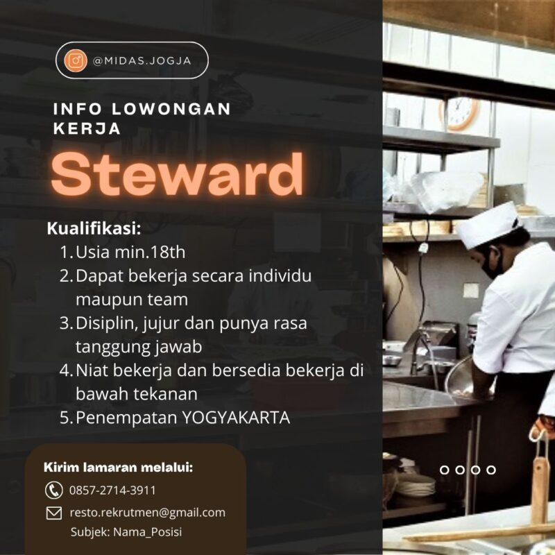 Lowongan Kerja Steward - Cook - Server - Cook Helper di Midas Jogja ...