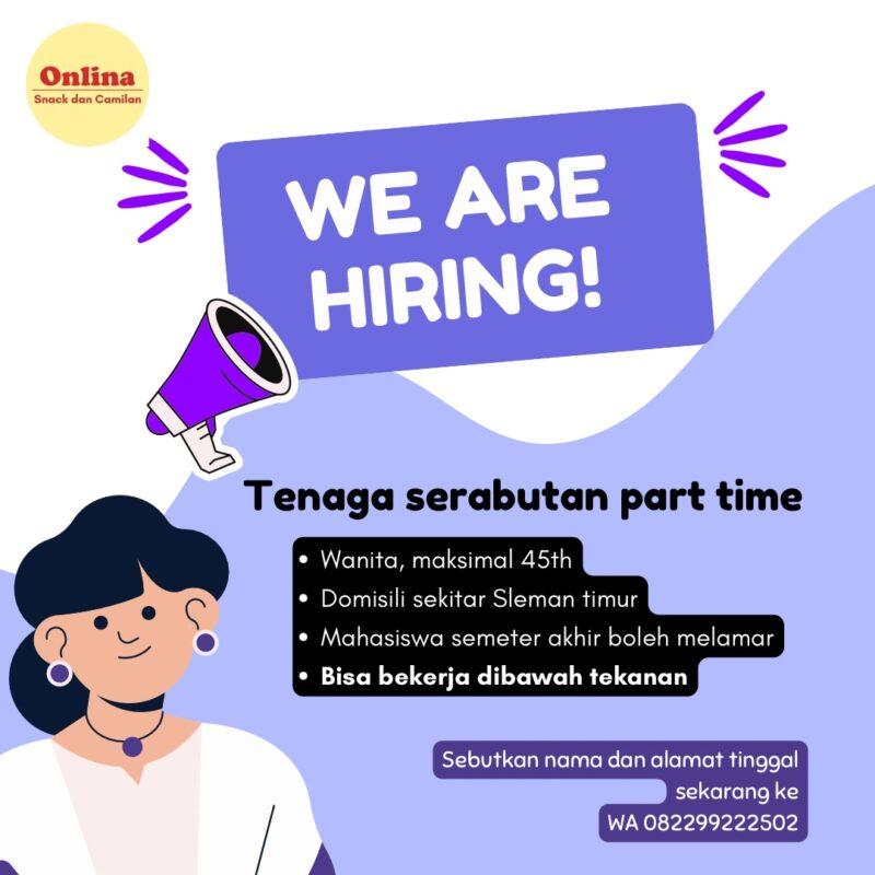 Lowongan Kerja Part Time Serabutan di Onlina Snack dan Camilan ...