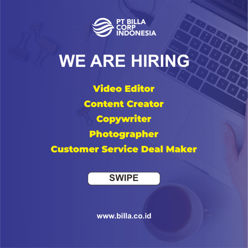 Lowongan Kerja Video Editor - Content Creator - Copywriter - Photographer - Customer Service ...
