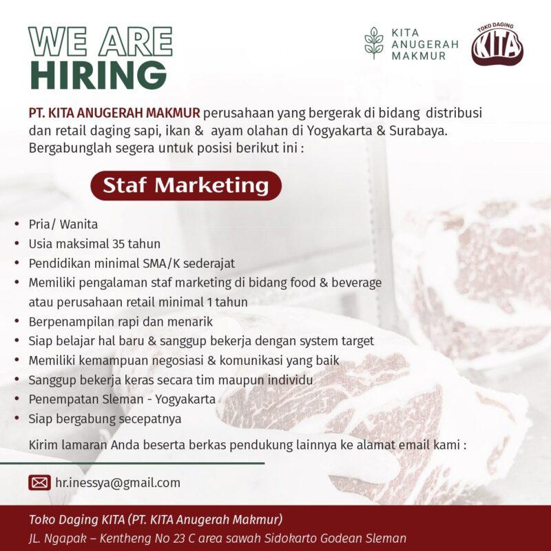 Lowongan Kerja Staf Marketing di PT. Inessya Senyum Selalu - LokerJogja.ID