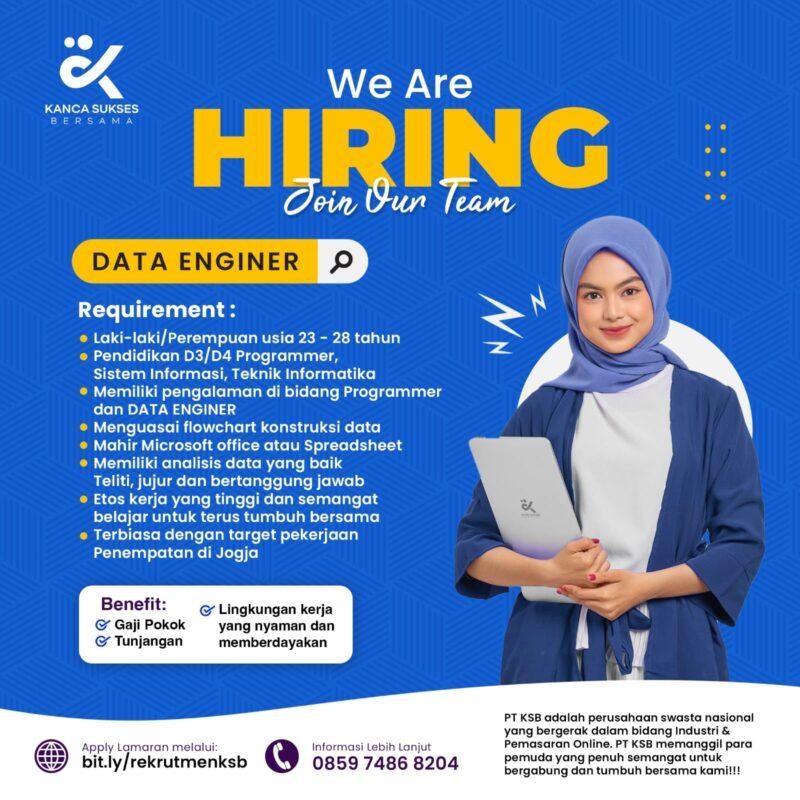 Lowongan Kerja Staff Data Enginer di PT. Kanca Sukses Bersama (KSB ...