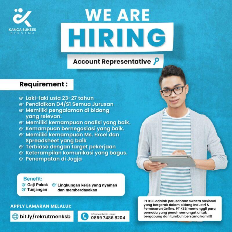 Lowongan Kerja Account Representative di PT. Kanca Sukses Bersama (KSB) - LokerJogja.ID