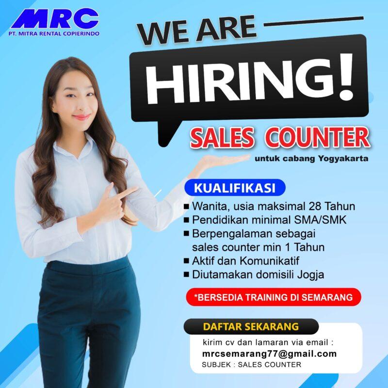 Lowongan Kerja Sales Counter di PT. Mitra Rental Copierindo (MRC) - LokerJogja.ID