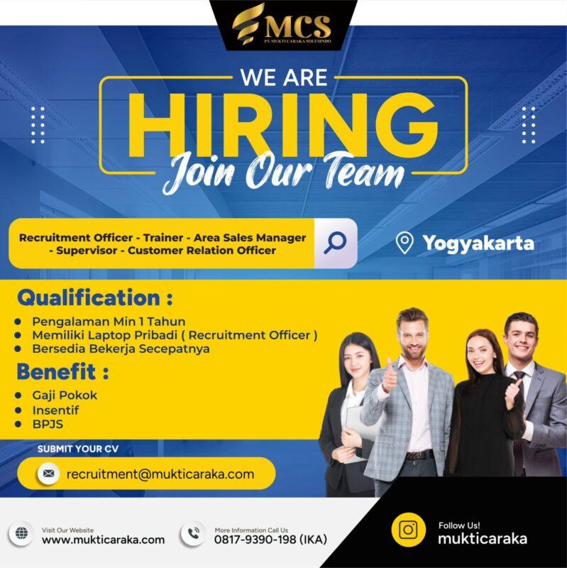 Lowongan Kerja Recruitment Officer - Trainer - Area Sales Manager - SPV ...