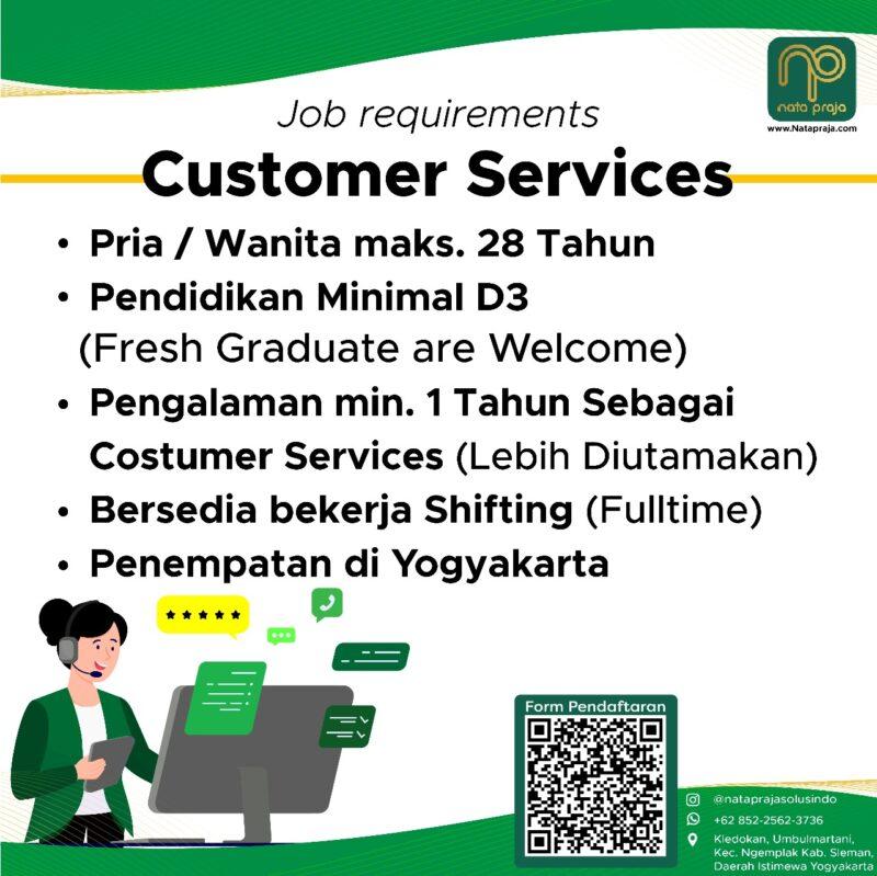 Lowongan Kerja Customer Service - Receptionist di PT. Nata Praja ...