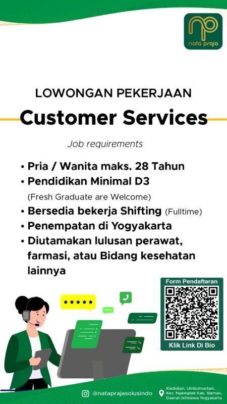 Lowongan Kerja Customer Service - Agent Call Center di PT. Nata Praja ...
