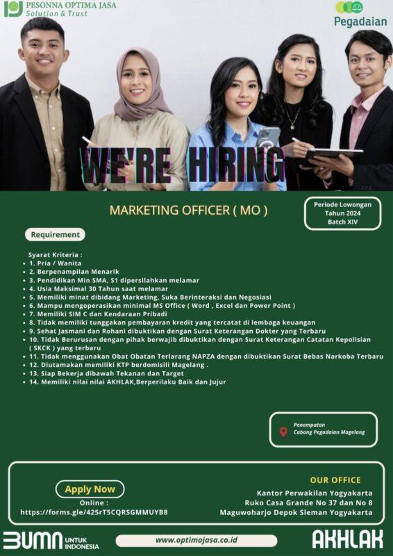 Lowongan Kerja Marketing Officer (MO) di PT. Pesonna Optima Jasa ...