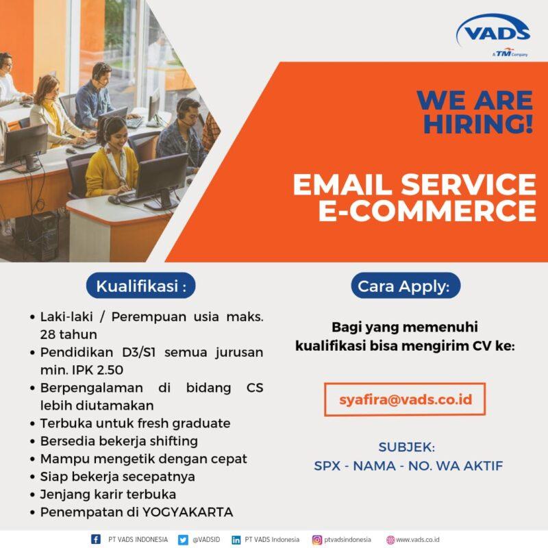 Lowongan Kerja Email Service E Commerce di PT. Vads Indonesia ...