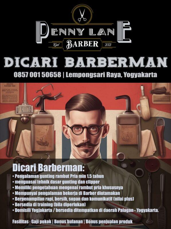 Lowongan Kerja Barberman di Pennylane Barber - LokerJogja.ID
