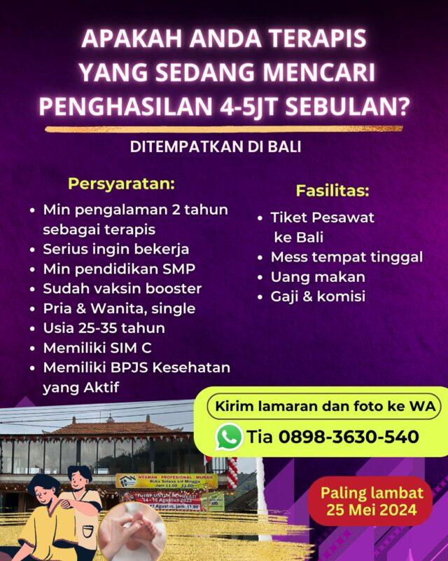 Lowongan Kerja Terapis di Pijat Refleksi Keluarga - LokerJogja.ID