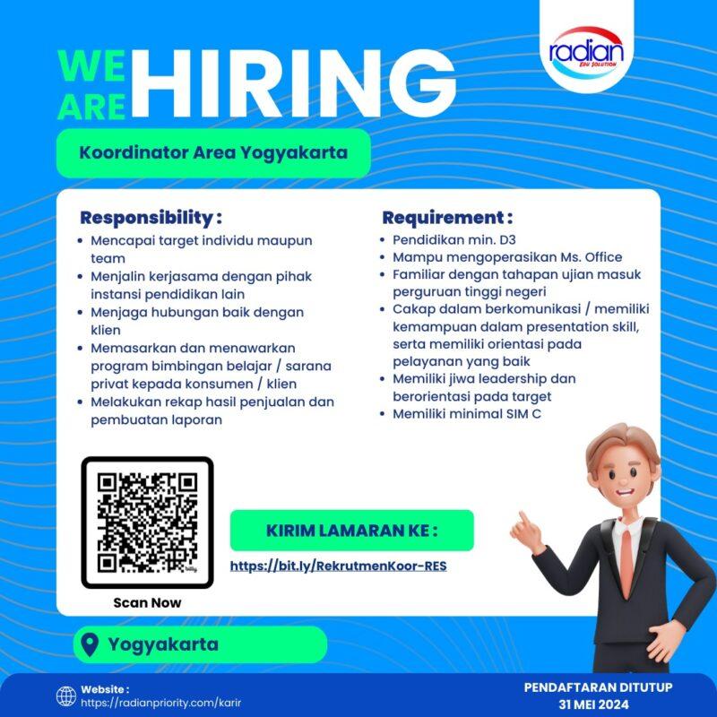 Lowongan Kerja Koordinator - Staff Marketing di Radian Edu Solution - LokerJogja.ID