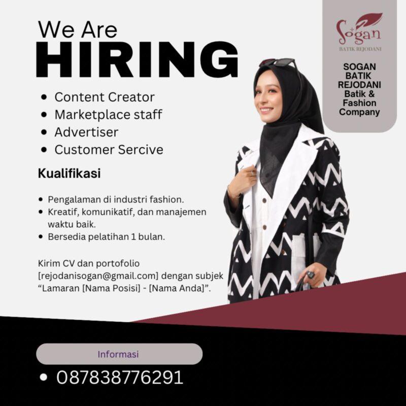 Lowongan Kerja Content Creator - Marketplace Staff - Advertiser ...