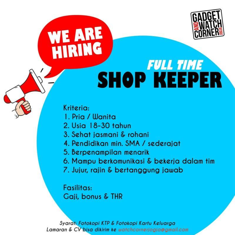 Lowongan Kerja Shop Keeper di Watch Corner Jogja - LokerJogja.ID