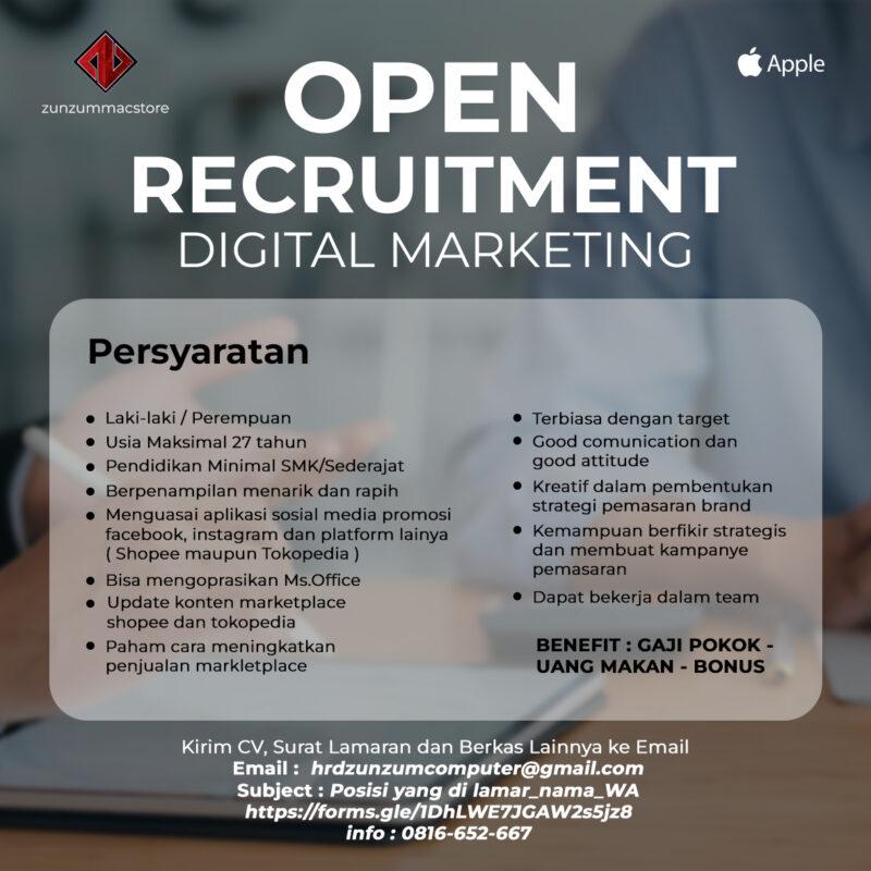 Lowongan Kerja Digital Marketing di Zunzumcomputer - LokerJogja.ID