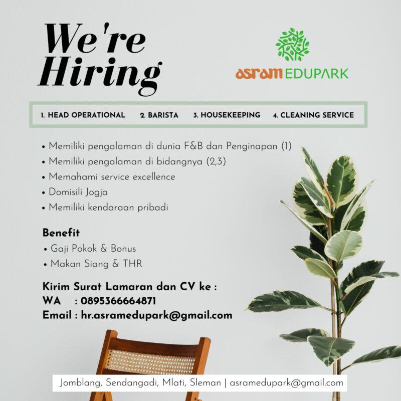 Lowongan Kerja Head Operasional - Barista - Housekeeping - Cleaning ...