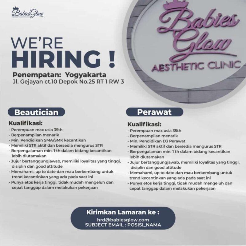 Lowongan Kerja Beautician - Perawat di Babies Glow - LokerJogja.ID
