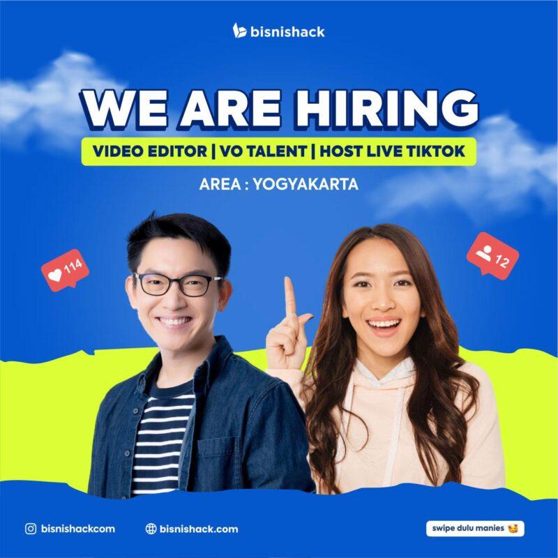 Lowongan Kerja Video Editor - VO Talent - Host Live Tiktok di ...