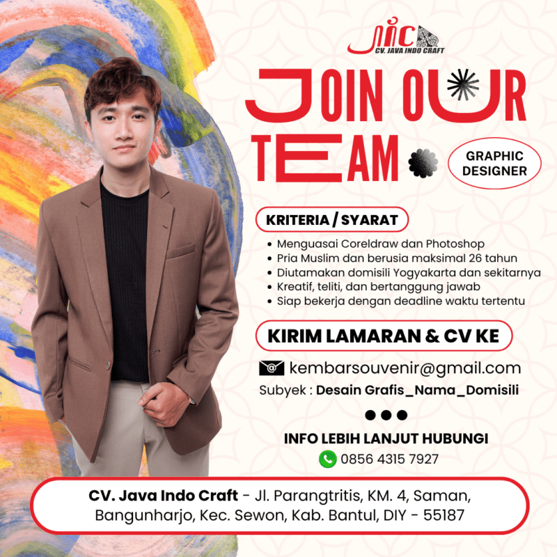 Lowongan Kerja Graphic Designer di CV. Java Indo Craft - LokerJogja.ID