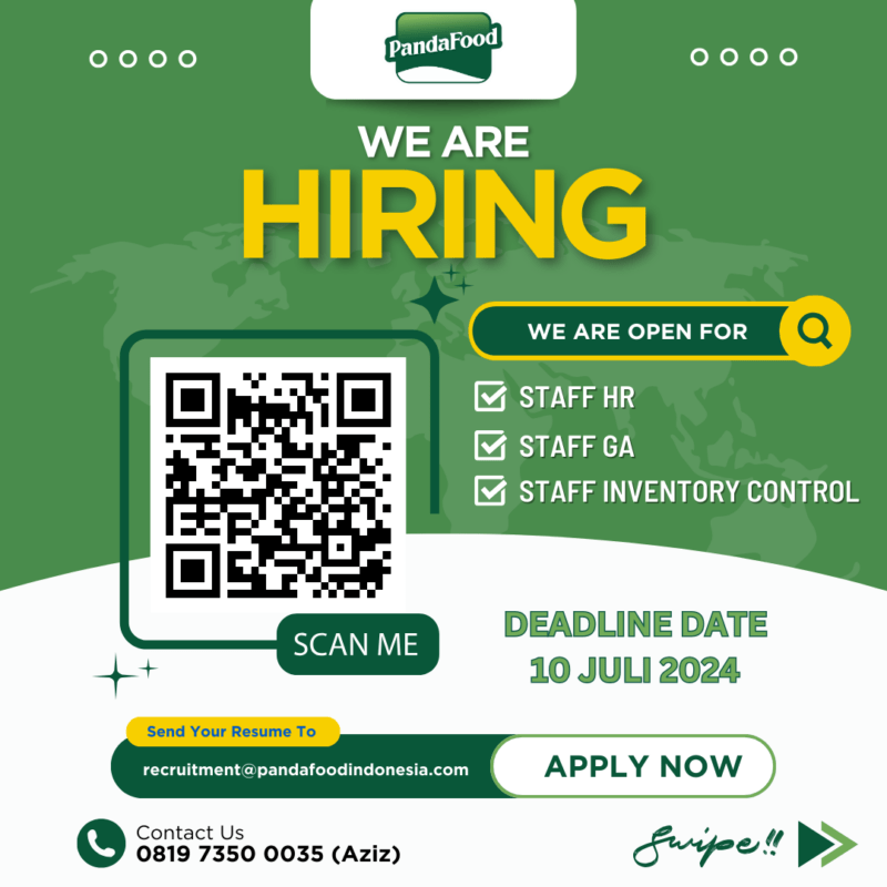 Lowongan Kerja Staf HR - Staff GA - Staff Inventory Control di CV ...