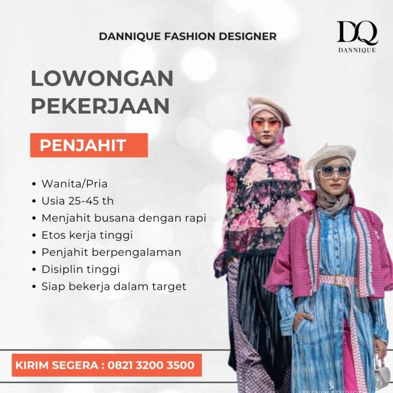 Lowongan Kerja Penjahit di Dannique Fashion Designer - LokerJogja.ID