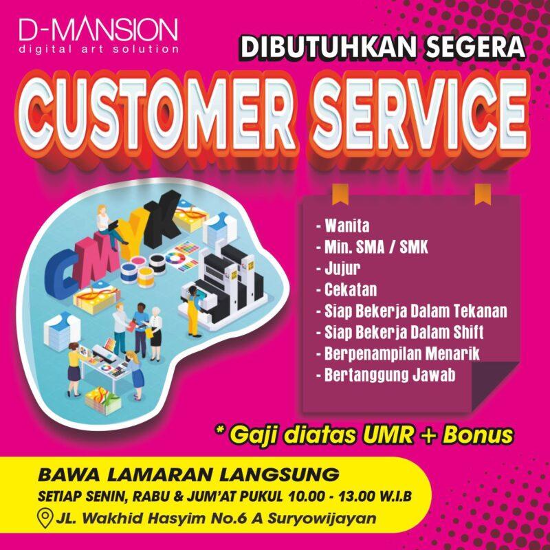 Lowongan Kerja Customer Service di Dmansion - LokerJogja.ID