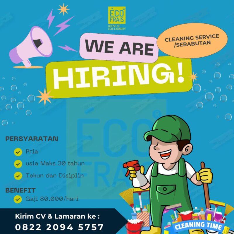 Lowongan Kerja Cleaning Service/Serabutan - Staff Laundry di Écofrais ...