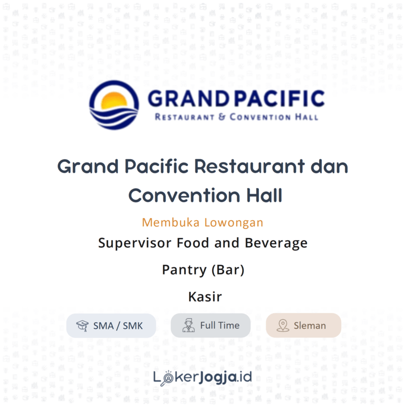 Lowongan Kerja Supervisor Food and Beverage - Pantry (Bar) - Kasir di ...