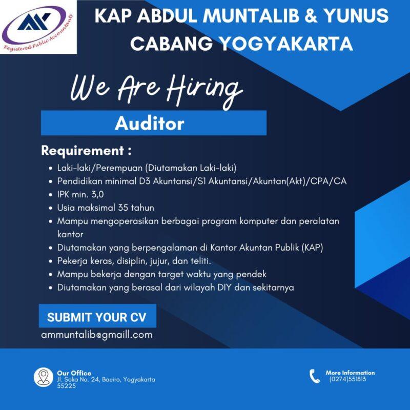 Lowongan Kerja Auditor di KAP Abdul Muntalib & Yunus Cabang Yogyakarta ...