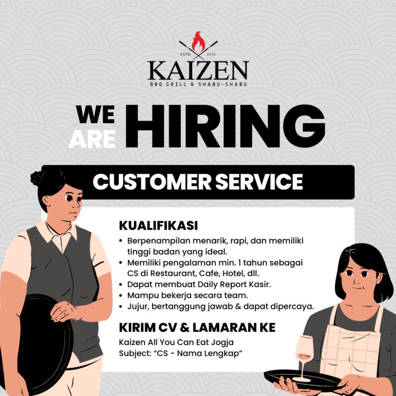 Lowongan Kerja Customer Service - Cook Helper di Kaizen All You Can Eat ...