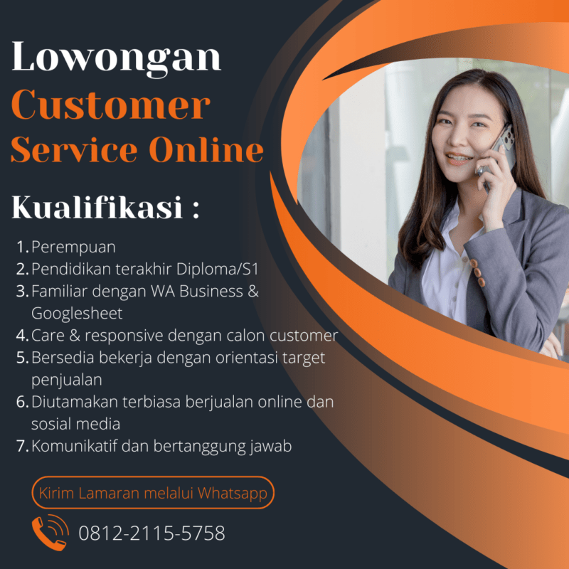 Lowongan Kerja CS (Customer Service) di MOS Laundry Management ...