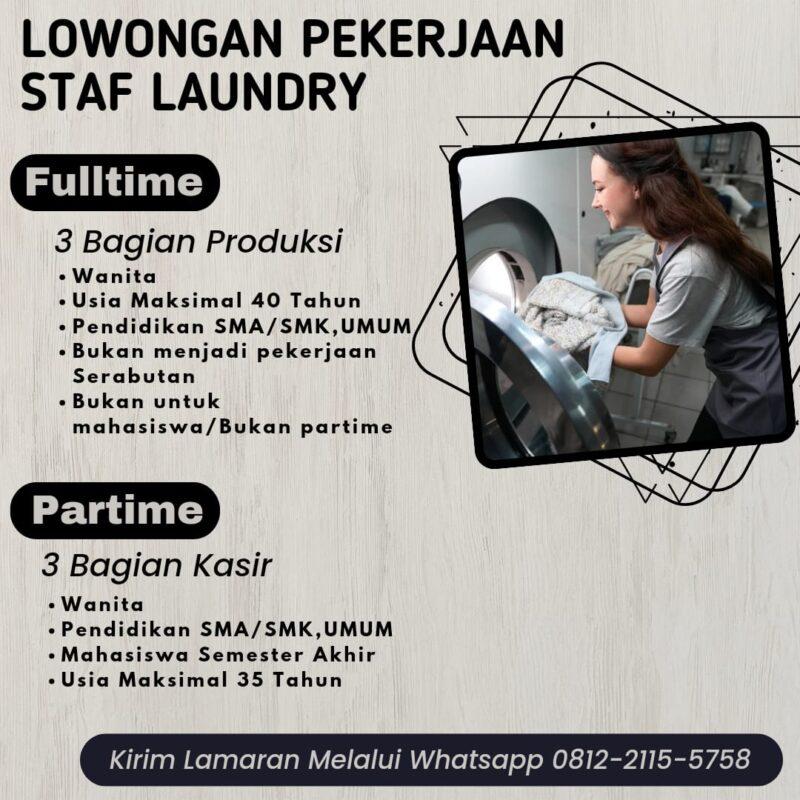 Lowongan Kerja Staff Laundry di MOS Management - LokerJogja.ID