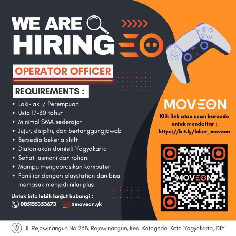 Lowongan Kerja Operator Officer di Move On Rental PS - LokerJogja.ID