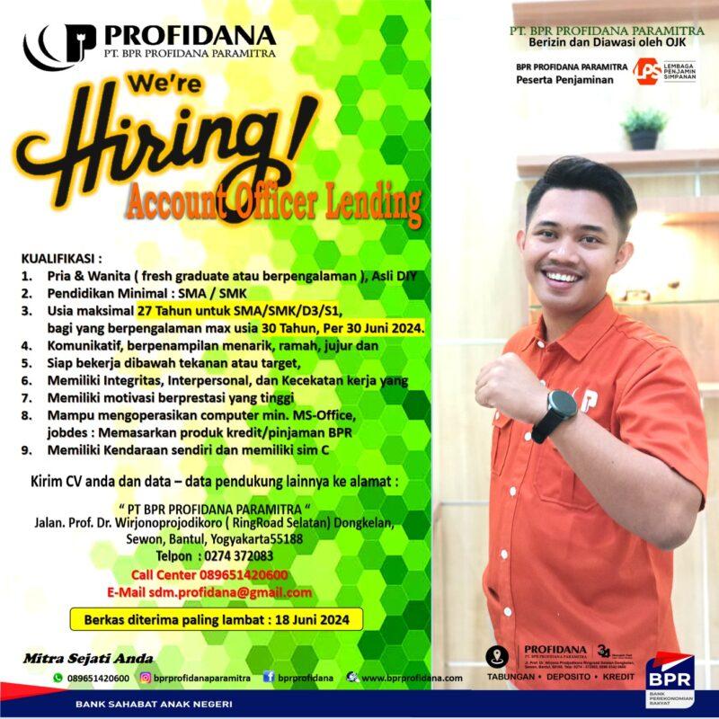 Lowongan Kerja Account Officer Lending di PT. BPR Profidana Paramitra ...