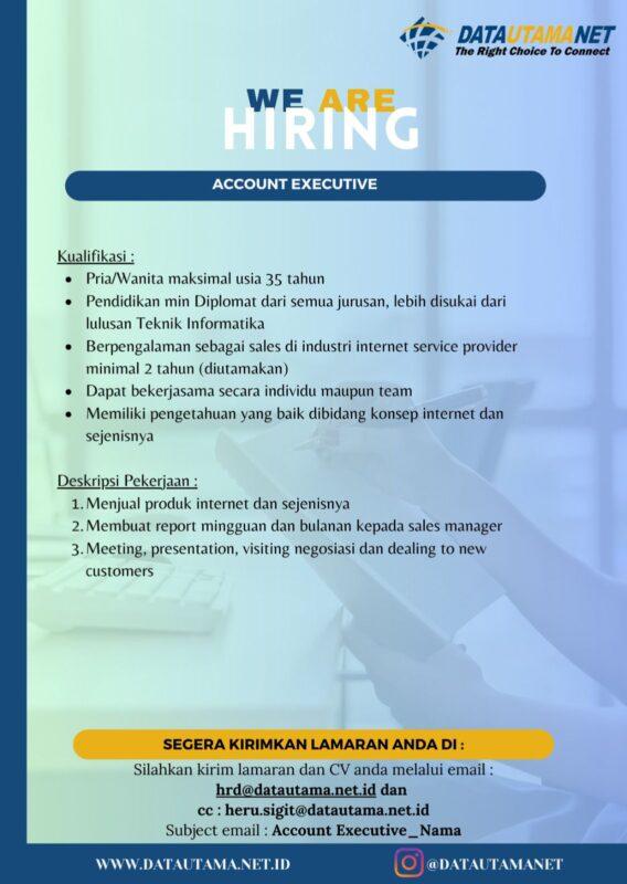 Lowongan Kerja Account Executive di PT. Data Utama Dinamika - LokerJogja.ID