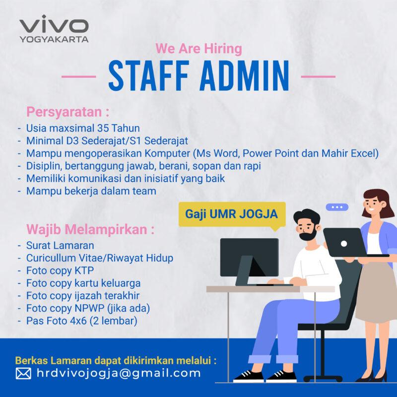 Lowongan Kerja Staff Admin di PT. Zhi Sheng Indonesia (Vivo) - LokerJogja.ID