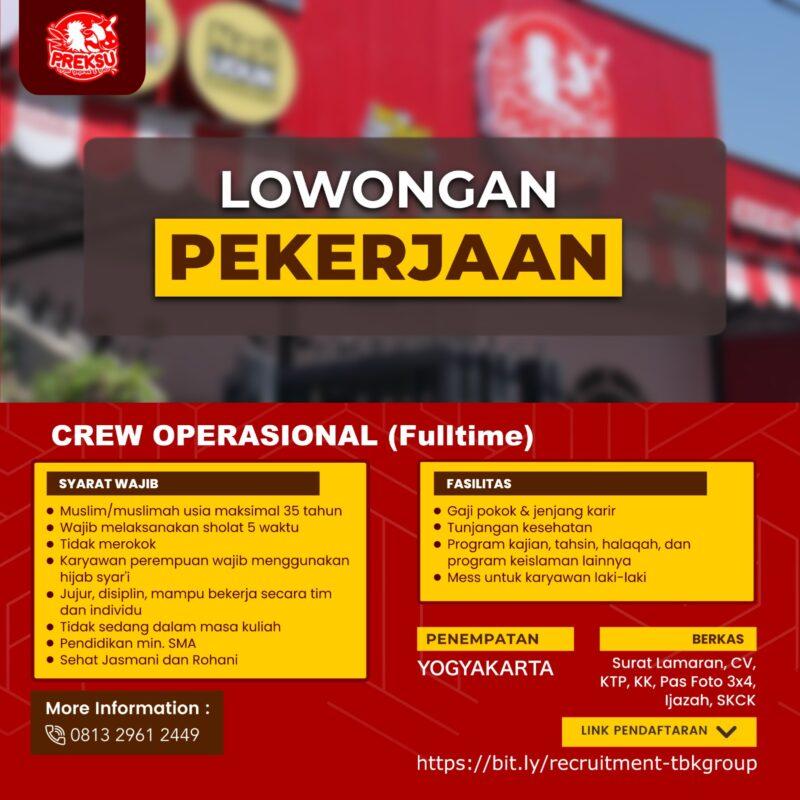 Lowongan Kerja Crew Operasional di Preksu - LokerJogja.ID