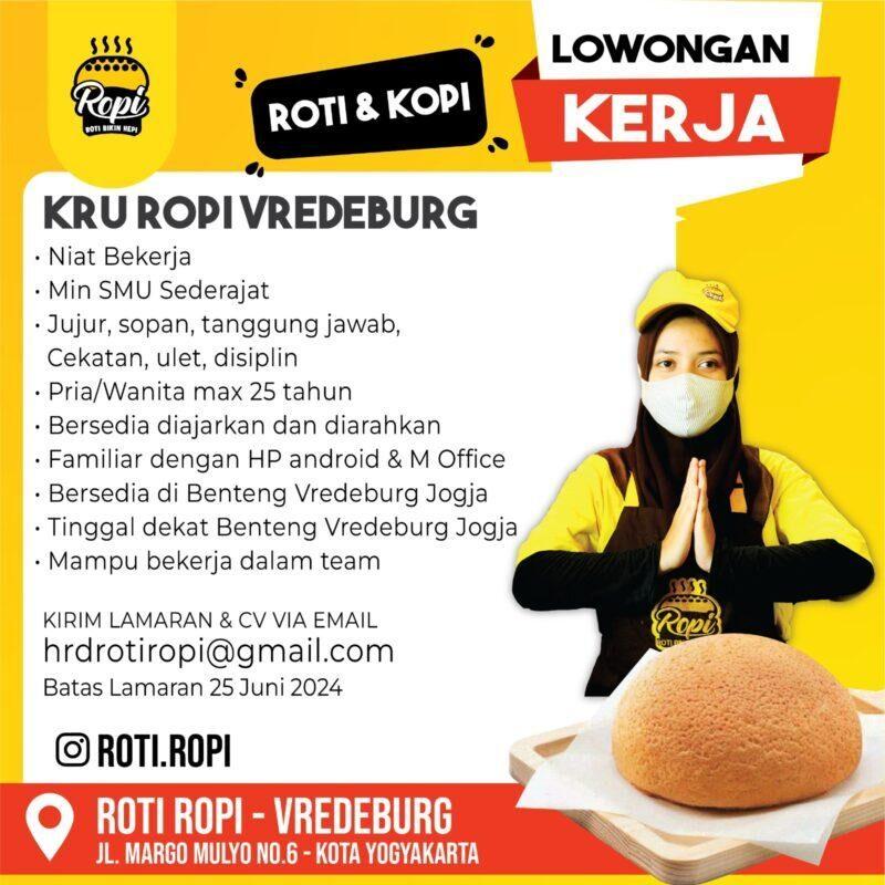 Lowongan Kerja Kru Ropi Vredeburg di Roti Ropi - LokerJogja.ID