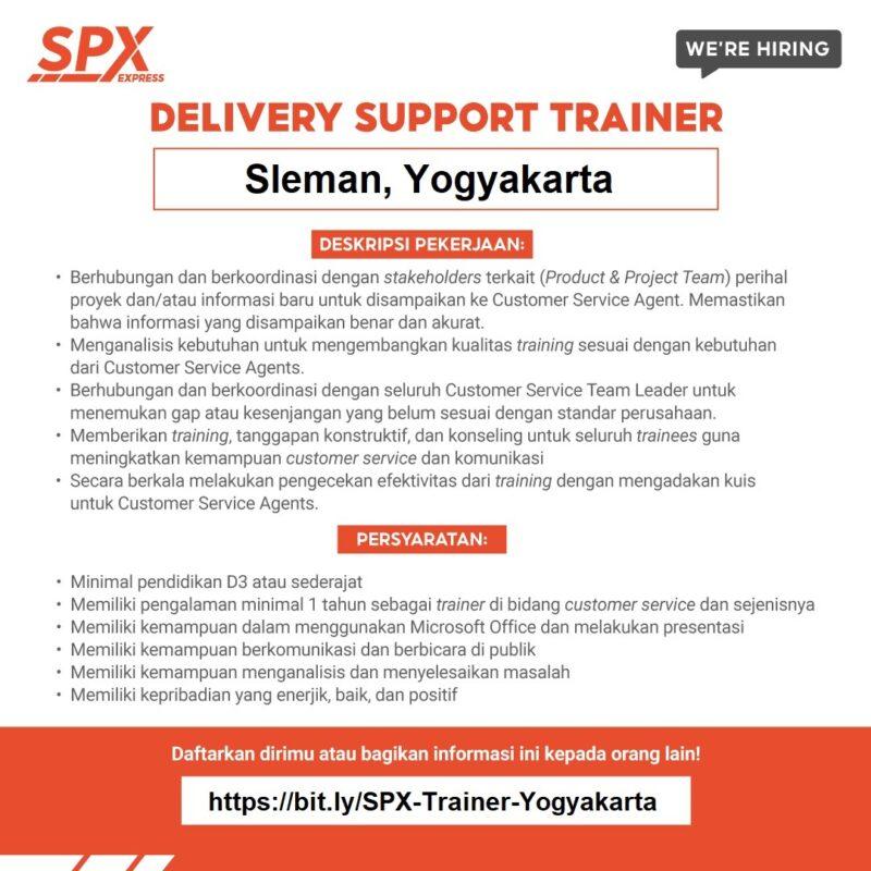 Lowongan Kerja Delivery Support Trainer - Delivery Support Quality ...