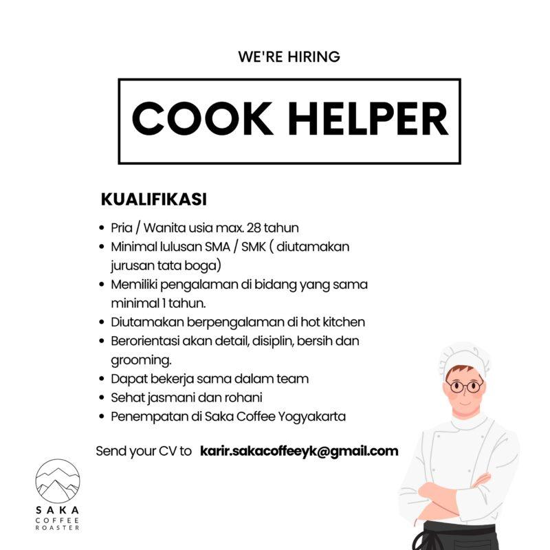 Lowongan Kerja Cook Helper di Saka Coffee Yogyakarta - LokerJogja.ID