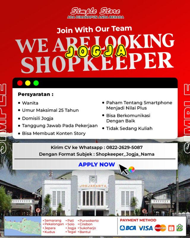 Lowongan Kerja Shopkeeper di Simple Store - LokerJogja.ID