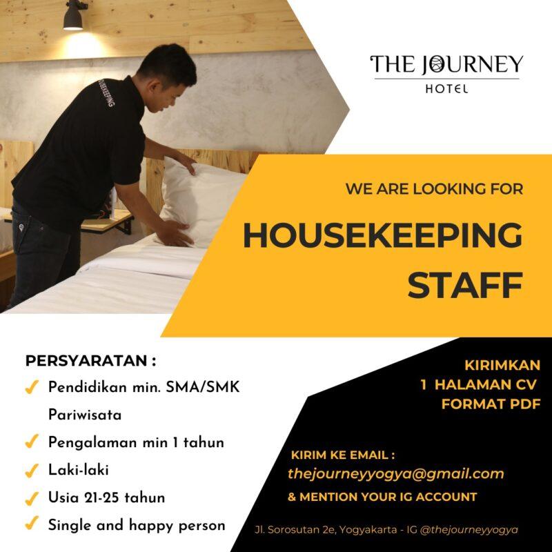 Lowongan Kerja Housekeeping Staff di The Journey Hotel - LokerJogja.ID